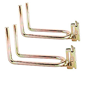 NovelBee 2pcs E-Track J Hook Tie Down Anchors with X-Track J Hook Hanger,Heavy Duty Shovel Tool Hanger Hook for Cargo Storage Shelf