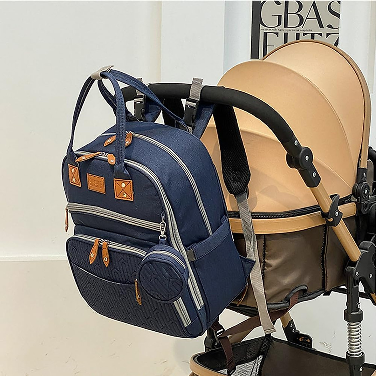 Vviitop Diaper Bag Backpack, Travel Baby Bags with Stroller Straps, Maternity Back Pack for Baby Large Internal Storage 13 Pockets for Mom and Dad (Red)