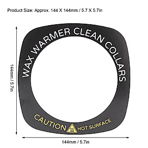 10pcs Wax Warmer Collar, Professional Wax Heater Protective Ring, Wax Warmer Clean Collars Wax Machine Accessories for Most Standard Size Wax Heaters (Square)