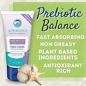 Lavender Mint Prebiotic Intensive Repair Hand Cream | Hydrate, Protect & Moisturize Daily with Antioxidant Rich Reef Safe Natural and Paraben Free Moisturizing Hand Cream | 3 Fl oz by Stream2Sea