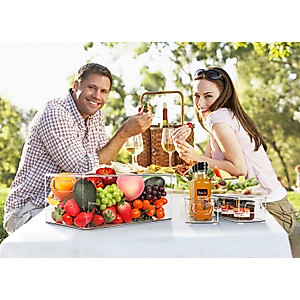 Hudgan 8 PACK Stackable Pantry Organizer Bins (3 sizes) - Clear Fridge Organizers for Kitchen, Freezer, Countertops, Cabinets - Plastic Food Storage Container with Handles for Home and Office