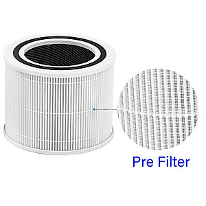 True HEPA Replacement Filter Compatible with 240 Air Purifier, 2 Pack HEPA 14 Filter with High-efficiency Carbon filter and Pre Filter