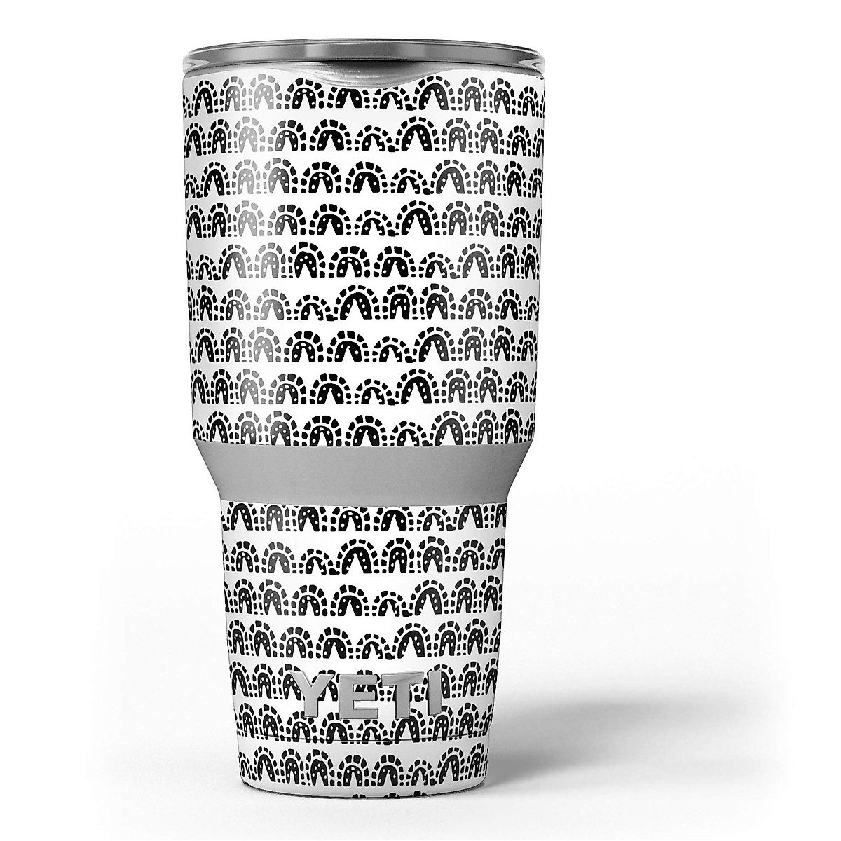 Design Skinz Semi-Circle Glyphics with Translucent Backing - Skin Decal Vinyl Wrap Kit Compatible with The Yeti Rambler Cooler Tumbler Cups