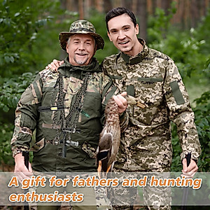 PAMASE Duck Call Lanyard - Duck Whistle Hunting Accessories with 10 Removable Loops, Camo Woven Goose Call Carry, Outdoor Predator Gear Gift for Hunter - without Duck Call