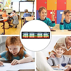 Cabilock Abacuses Education Abacus Learning Abacus Toys 17 Digits Rods with Colorful Beads Plastic Abacus Arithmetic Kids Calculating Tool Plastic Educational Counting Toy 10. 38X2. 55X0. 59inch