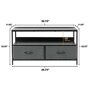 Sorbus TV Stand Dresser with 2 Drawers - Television Riser Chest with Storage - Bedroom, Living Room, Closet, & Dorm Furniture