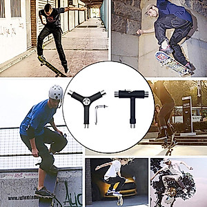 BESIY All-in-one Multi-Functional Portable Skate Tool Set of 2, T-Tool&Y-Tool for Skateboard Longboard Mini Skateboard Cruiser Scooter