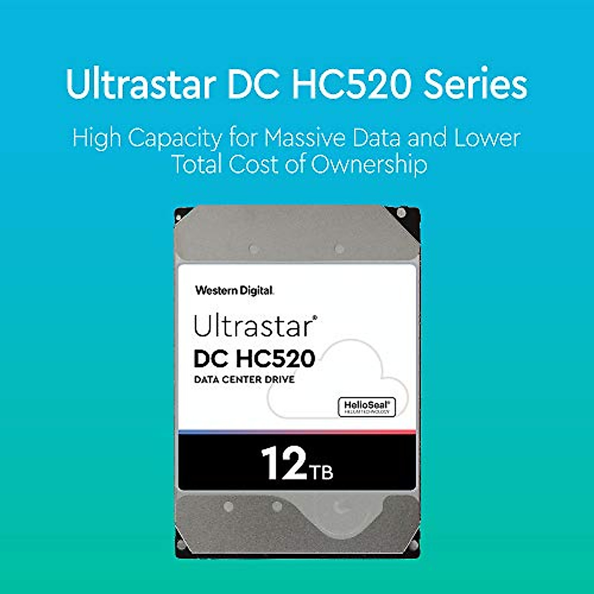 HGST - WD Ultrastar DC HC520 HDD | HUH721212ALE600 | 12TB 7.2K SATA 6Gb/s 256MB Cache 3.5-Inch Helium Data Center Internal Hard Disk Drive
