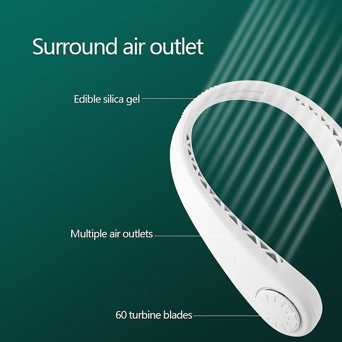 AMBAYZ Leafless Hanging Neck A8 Mute Small Fan Lazy USB Outdoor Sports Fan/a