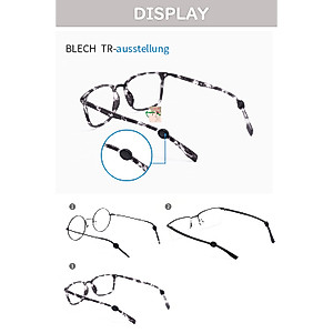 OPUGIT Silicone Eyeglasses Temple Grips Retainer, Mini Round Eyewear Retainer, Anti-Slip Glasses Retainers, Frame Grips for Spectacle, Sunglasses, Glasses, Eyewear, 10 Pairs,Clear