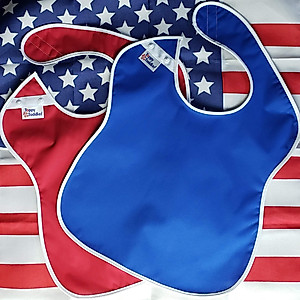 Toppy Toddler Waterproof Baby Bibs in Bulk with Snaps. Big Size. Wholesale 25-pack