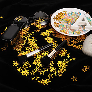Teaaha Gold Star Confetti - Metallic Foil Star Sequins for Party Decoration - Birthday, Baby Shower, Wedding (45g 1.6oz)