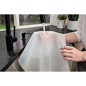 gasare, Extra Large, Thicker, Heat Resistant Mats, Countertop Protector, Silicone Mats for Kitchen Counter, Non Slip, Waterproof, Washable, 25 x 17 Inches x 1.4 mm, Set of 2, Translucent