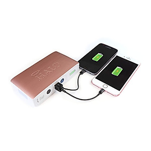 HALO Bolt Compact Portable - Car Battery Jump Starter with 2 USB Ports to Charger Devices, Portable - Rose Gold