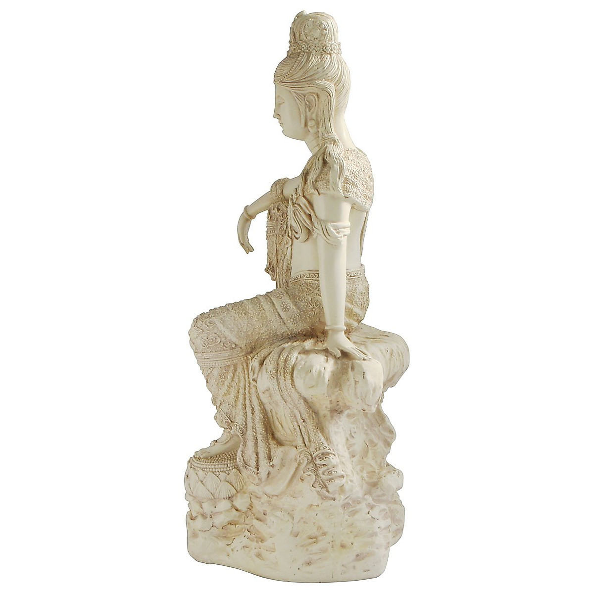 Ancient Treasures Royal Ease Kuan-Yin, Stone Finish, Large