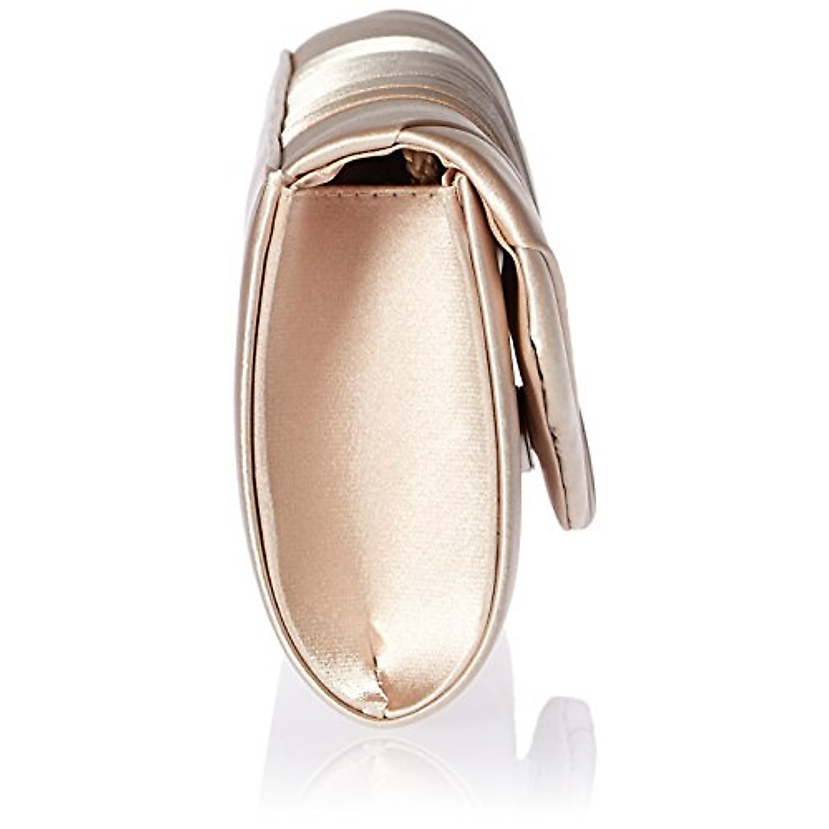 Jessica McClintock womens Angel Satin Tuxedo Flap Clutch Evening Handbag, Champagne, One Size US