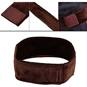 sansheng 3 Pack Wig Grip Band，Velvet Headband Scarf Head Hair Band Extra Hold Wig Adjustable Fastern,Stretch Cotton headband（3 colors）