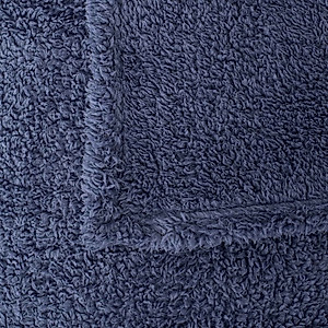 Dog Blanket, Soft and Warm Pet Throw for Dogs & Cats, Baby Girls & Boys, Plush Throw Blankets for Couch, Sofa, Travel and Camping (40"x40", Dark Blue)