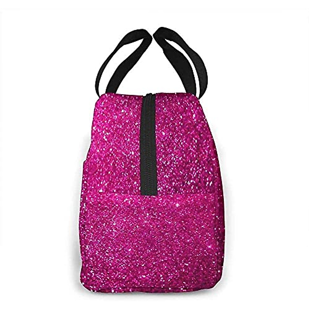 SHENGBAO Lunch Bag Pink Sparkly Glitter Lunch Box Insulated Bag Tote Bag For MenWomen Work Travel, one size