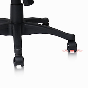 CLATINA Ergonomic Executive Cloth Office Chair with Upholstered Swivel Adjustable Height Thick Padding Headrest and Armrest for Home Office (Blue)