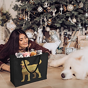 10 Packs Black Burlap Tote Bags Wedding Jute Tote Gift Bags Burlap Bags with Handles Large Blank Reusable Shopping Tote Kitchen Reusable Grocery Bags for Bridesmaid DIY Craft, 15.35 x 5.91 x 12.2 Inch