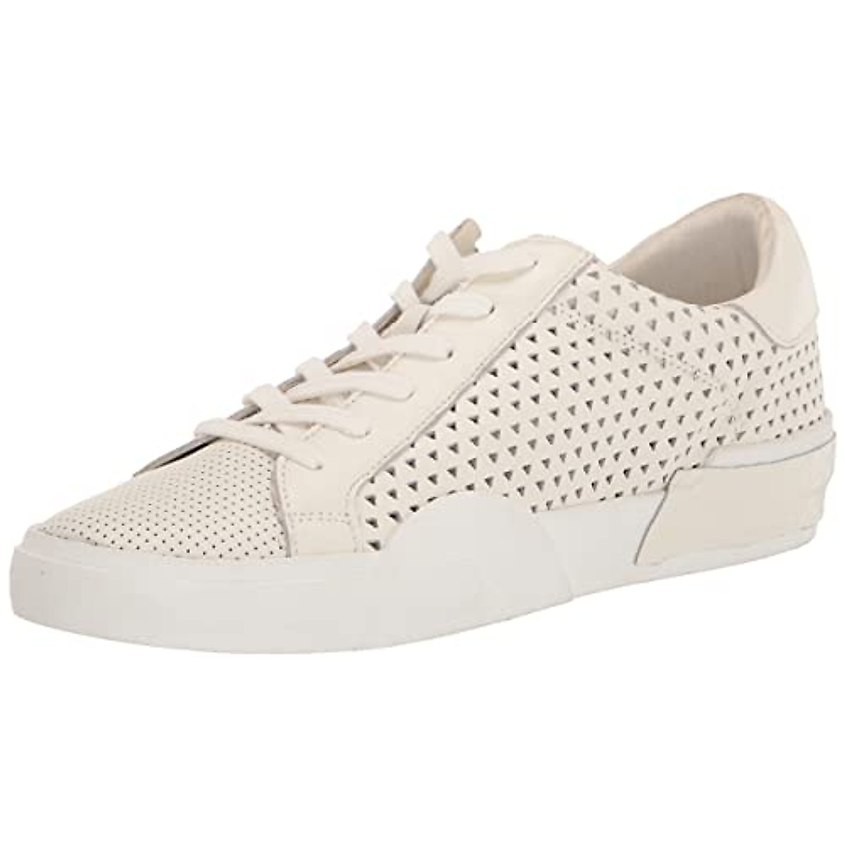 Dolce Vita Women's Zina PERF Sneaker, White Perforated Leather, 6.5