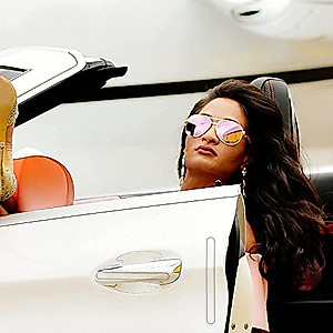 OURASHERO 14PCS Car Door Handle Cup Scratches Protective Films High Viscosity Transparent Soft Anti Scratches Rear View Mirror Door Side Sticker Door Handle Protective Pad Universal Door Cup Protector