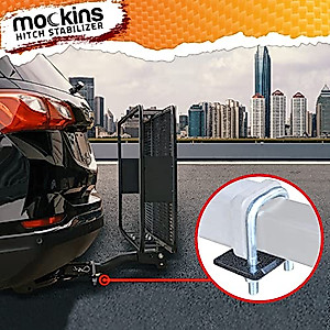 Mockins Anti Rattle Hitch Tightener 2 inch & 1.25 | Steel Trailer Hitch Stabilizer | Rust-Proof Tow Hitch Rattle Stopper for Wobble-Free Stable Ride | Universal Fit 2- Inch Receiver Hitch Accessories