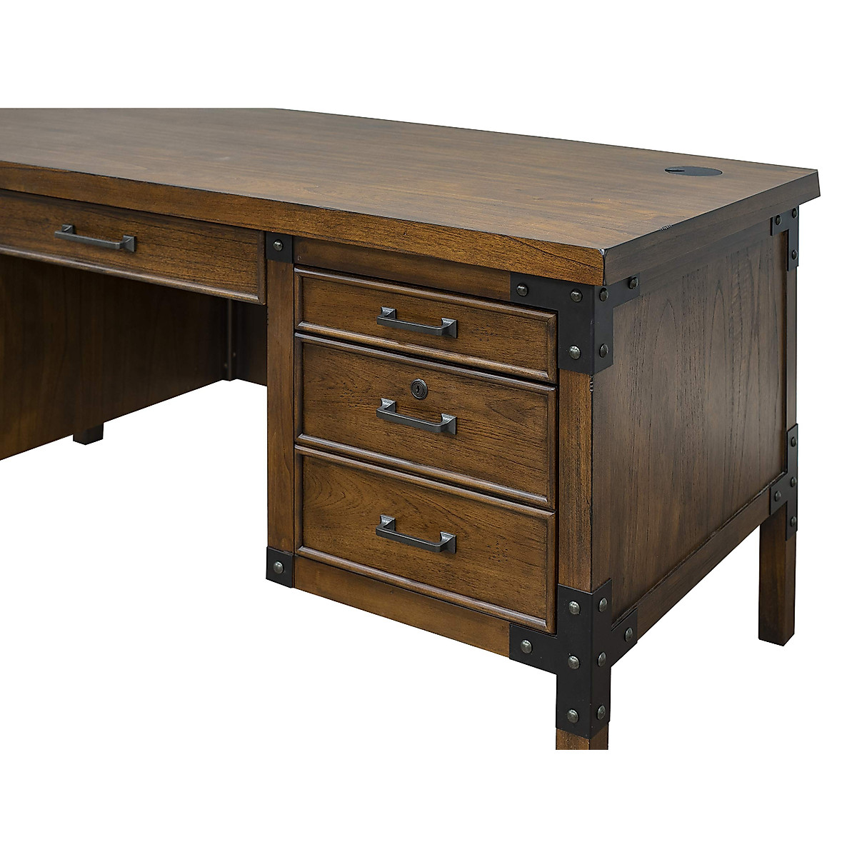 Martin Furniture HALF PEDESTAL DESK, Brown