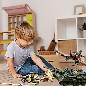 SlubanKids Creative Building Blocks Set | Imaginative Indoor Games Toys for Kids | Army Building Blocks WWII Series (WWII Battle of Kursk) 998 Pc