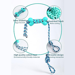 AiduduPet Dog Rope Toys for Aggressive Chewers,Dog Toys Boredom and Stimulating,Dog Rope Toys Tug of War, Interactive Rubber Dog Toys for Dogs,Puppy Chew Toys for Teething, 100% Cotton & TPR