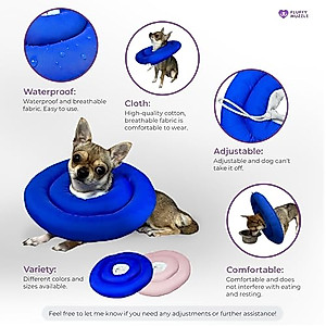 Fluffy Muzzle Soft Dog Cone Collar for Small and Medium Dogs After Surgery, Dog Cone Protection and Comfortable Recovery (Pink, M)