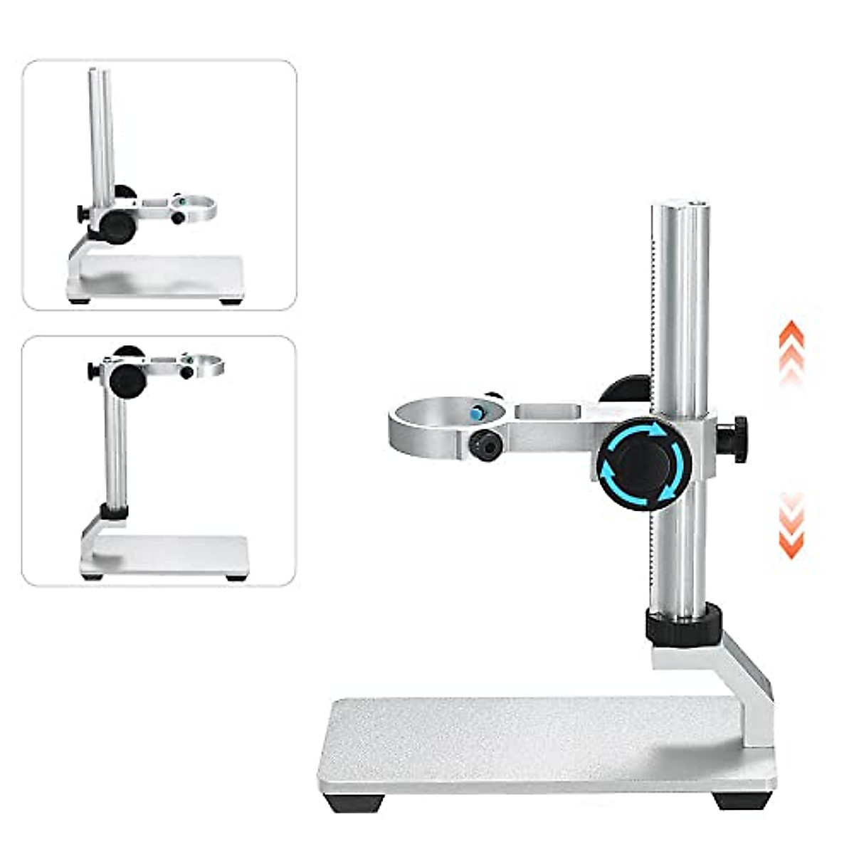 Ninyoon Universal Microscope Stand Pro, Stable Professional Aluminum Alloy Scope Base Holder Support Bracket for Max Diameter 1.4" USB Digital Wireless WiFi Microscope Endoscope Magnifier Camera