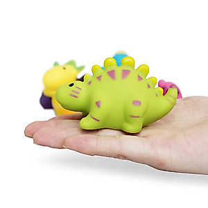 Bath Toys Floating Dinosaur Bath Toys(6PCS),Baby Soft Bath Time Toys,Bathtub Learning Dinosaur Bath Toys and Bathroom Toys for Toddlers