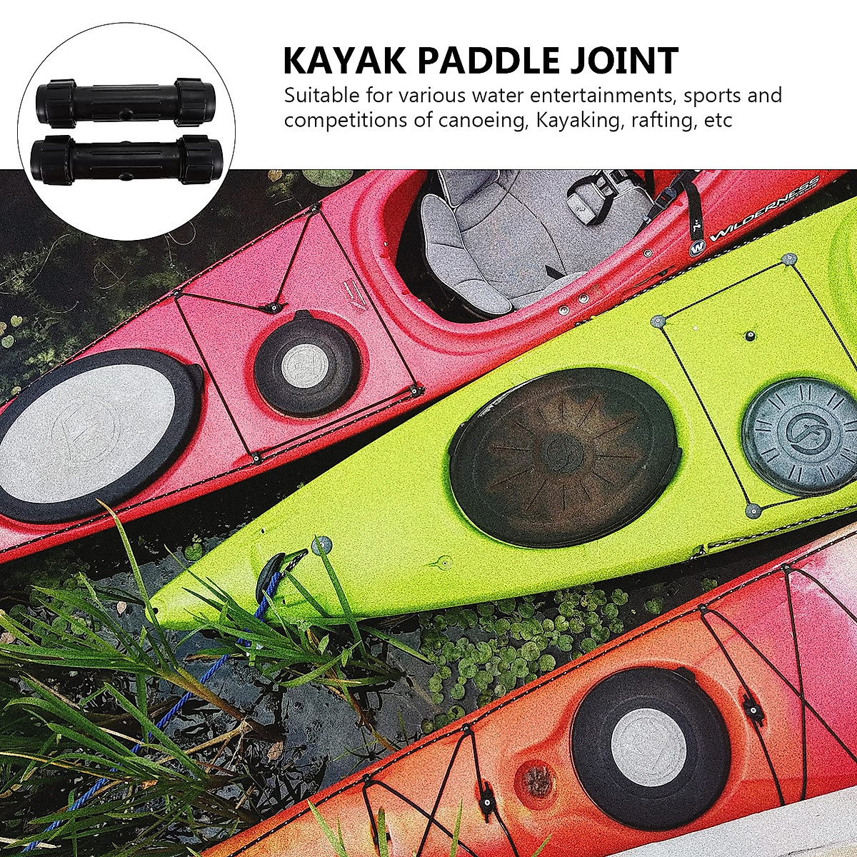 BESPORTBLE 2pcs Paddle Connector Screw Joint Tool Kayak Paddle Joint Paddles Joint Boat Plastic Paddles Joint Boat Paddle Connection Pipe Paddle Joint Connector Paddle Joints