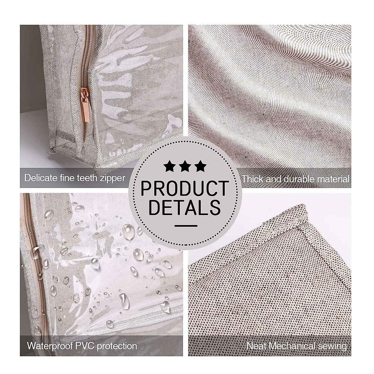 Stuffed Animal Storage, Hanging Over The Door Stuffed Animal Organizer with 5 Clear Dust-Proof Pocket Organizer for Display Kid's Toys.(Light Gray)