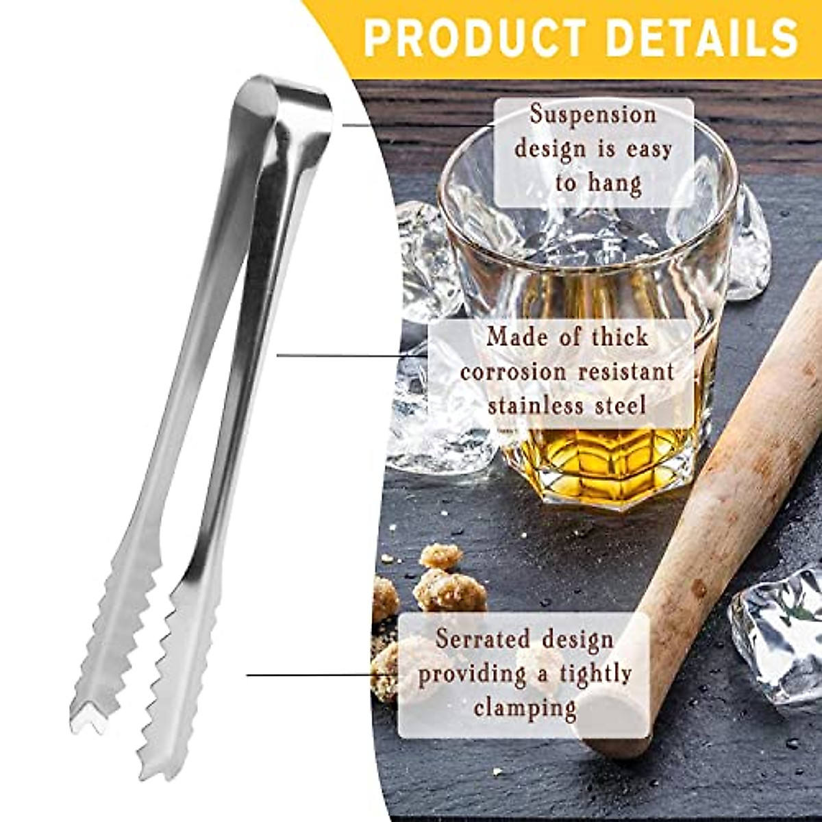 Xiboya textile Sweet Candy Buffet Ice Tongs & Scoops (Silver-6 set)