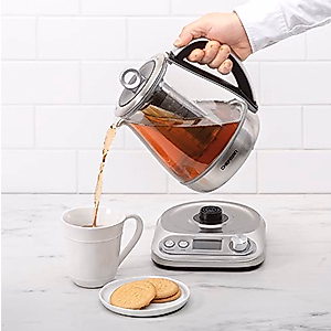 Chefman Digital Electric Glass Kettle, No.1 Kettle Manufacturer, Removable Tea Infuser Included, 8 Presets & Programmable Temperature Control, Auto Shutoff, Water Filter, 6+ Cup Capacity, 1.5 Liter