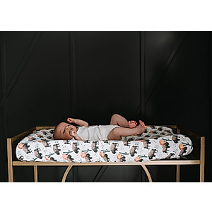 Premium Knit Diaper Changing Pad Cover"Bison" by Copper Pearl