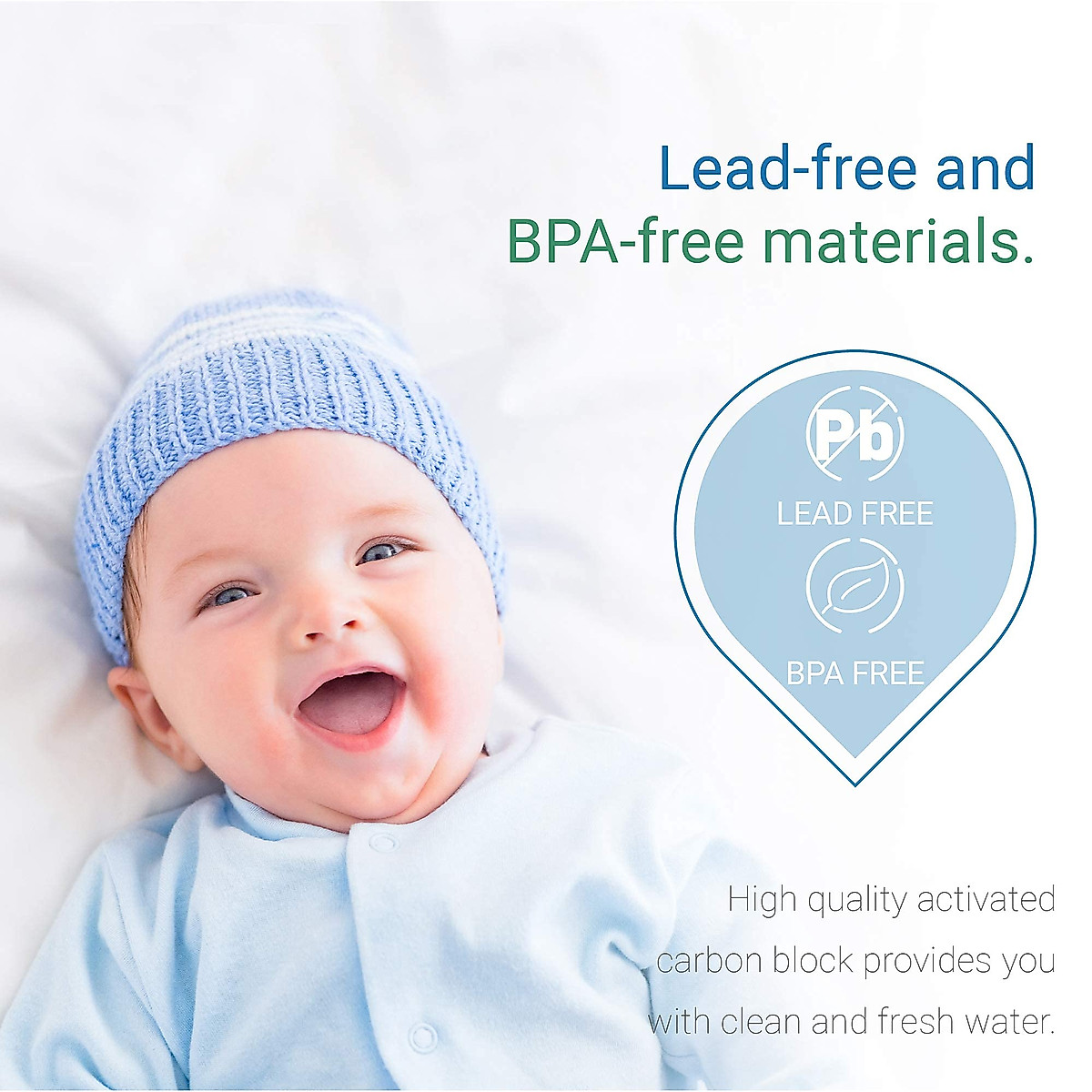 EcoAqua WF1CB Refrigerator water Filter, Replacement for WF1CB, WFCB®, RG100, WF284, NGRG2000, 469910, 9910, Pack of 3