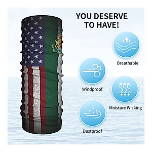 HSELOGI 6pcs Men&Women USA Mexico Flag Magic Headband Tuba Bandana,Neck Gaiter, Headwear, Balaclava, Headwrap,Wristband Seamless for Outdoor Running Cycling Skating Work Out