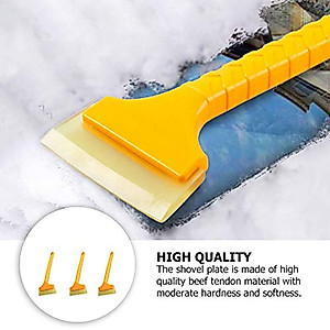 Ice Scrapers 3pcs Snow Brushes Deicing Ice Shovels - Auto Windshield Cleaning Tool Winter Snow Removal Tool for Car Garden Snow Cleaning Supplies - Yellow