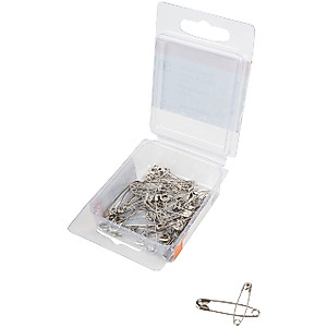 SINGER 00226 Assorted Safety Pins, Multisize, Nickel Plated, 50-Count