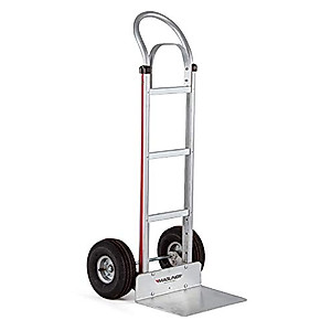 Magliner HMK112K14 Aluminum Hand Truck, Horizontal Loop Handle, 16" x 12" Extruded Aluminum Nose Plate, 500 lb Capacity