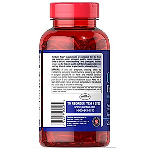 Omega-3 Fish Oil 1000 mg (300 mg Active Omega-3), Supports Heart and Joint Health, 250 Count by Puritan's Pride