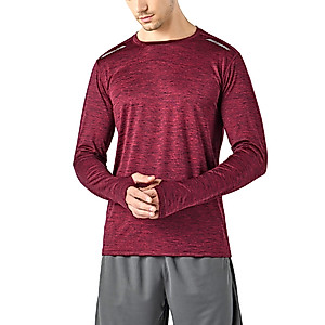 3 Pack: Men's Long Sleeve T Shirts, Dry Fit UV Sun Protection Outdoor Hiking Athletic Active Tops with Thumb Holes (Set 2, XX-Large)