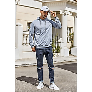 COOFANDY Men Casual Hooded Long Sleeve Sweatshirt Lightweight Pullover Hoodied