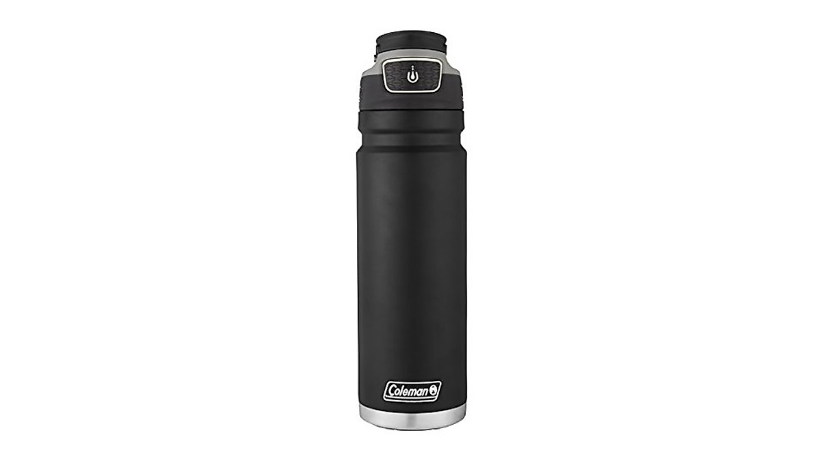 Coleman AUTOSEAL FreeFlow Stainless Steel Water Bottle, Black, 24 oz ...