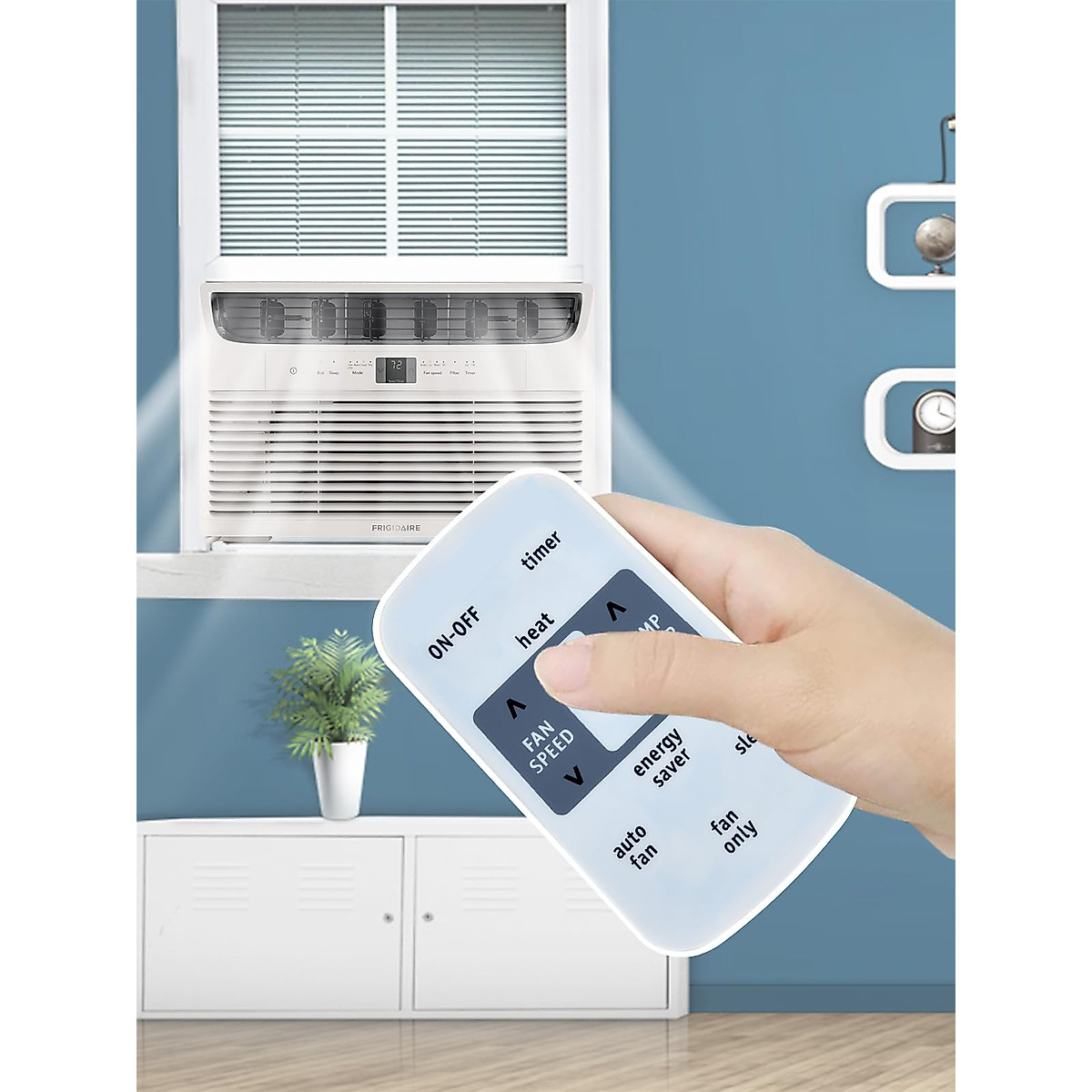 New Replacement for Frigidaire Air Conditioner Remote Control RG15E/E-ELL RG15E/E-ELL1, Part Number 5304483073 5304477003 5304492053