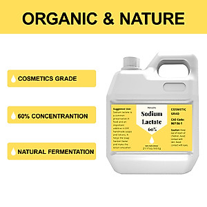 21.17 Ounce Sodium Lactate for Soap Making & Lotions, Premium Sodium Lactate Liquid, 60% Concentration, Cosmetic Grade, Moisturize Anti-Aging, Makes Soap Harder and Unmold Faster